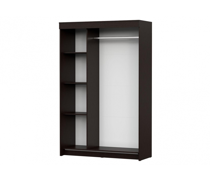 Купить Шкаф купе ШКП 2 с одним зеркалом ЛДСП Венге ЛДСП Венге ЛДСП Ясень анкор светлый ИП